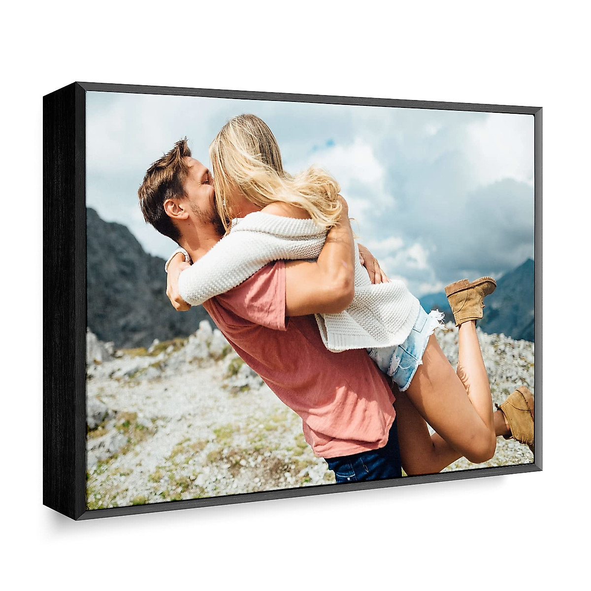 Wall-Art Supplies DIY Floater Frames for Canvas Paintings,1.25" Deep Picture Frame,Floating Frame for Canvas Prints,Canvas Floater Frame(Black 10×20 inch)