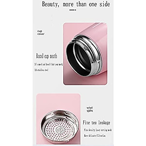 Daisy fresh creative water cup, portable thermos cup (Pink)