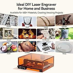 Laser Engraving Machine, Woxcker L2 MAX 5.5W Enclosure Laser Engraver, CNC Engraving Machine 0.01mm High Precision Laser Engraving and Cutting for Wood Metal Glass Suitable for Beginners