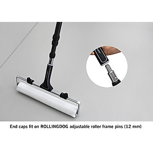 ROLLINGDOG Spiked Roller-Epoxy Floor Spiked Roller for Self Leveling Concrete,Spiked Screeding Compound Roller for Cement Concrete Paint (450mm)