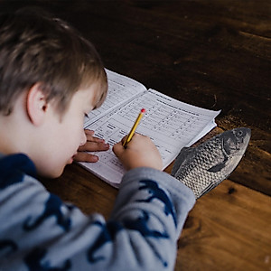 Emulation Fish Shape Creative Pencil Case Pen Bag Coin Purse Phone Bag with Simulated Lining Inside Padded Thick Foam with 12pcs Color Pencil Gift