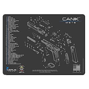 EDOG Range Warrior 27 Pc Gun Cleaning Kit - Compatible with Canik Mete - Schematic (Exploded View) Mat, Range Warrior Universal .22 9mm - .45 Kit & Tac Book Accessories Set