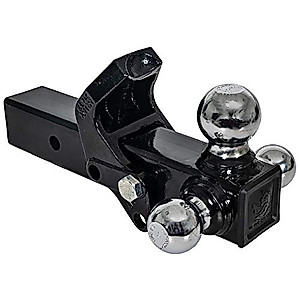 Buyers Products 1802280 Tri Ball Hitch with Pintle Hook for 2-1/2 Inch Receivers,Black