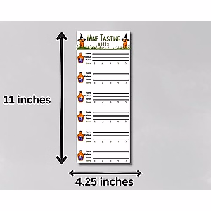 Halloween Themed wine tasting card scorecard for blind wine tasting party. Wine score card rating sheet for party, bachelorette party, girls night out party. Wine theme party tasting mat for wine.