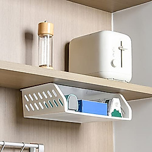 Zerodeko 1Pc Hollow Storage Shelf Kitchenware Storage Holder Under Desk Rack Toilet Board Stand for Desk Bedroom