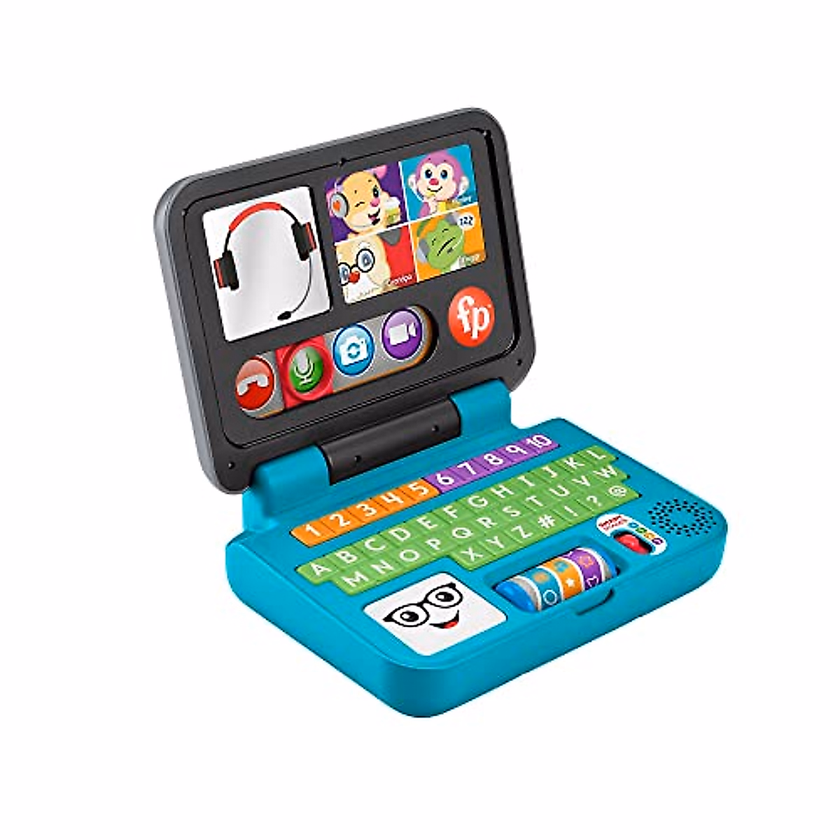 Fisher-Price Laugh & Learn Let's Connect Laptop - UK English Edition, Electronic Toy with Smart Stages Learning Content for Infants and Toddlers, HGW96