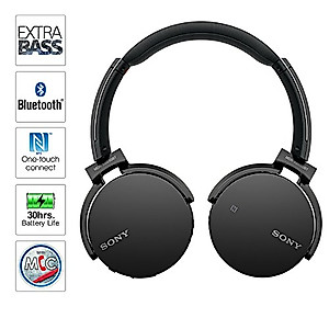 Sony MDRXB650BT/B Extra Bass Bluetooth Headphones, Black