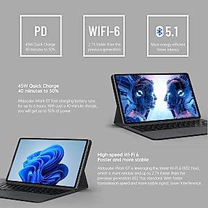 ALLDOCUBE iWORK GT Windows Tablet, Tablet Windows 11, Intel Core i3-1115G4, 8GB LPDDR4x, 256GB PCIE SSD, 11" Touchscreen Tablet PC, FHD IPS 2000×1200, WiFi 6, BT 5.1, HDMI (Windows 11 Tablet)