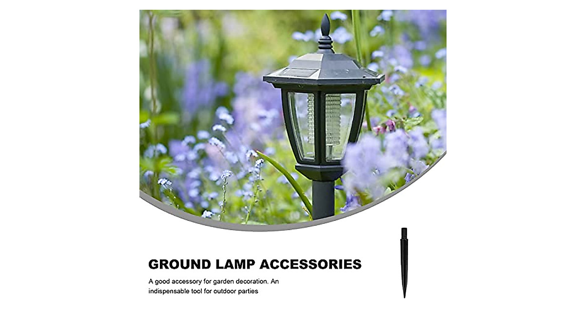 Durable Black Ground Spikes for Outdoor Lights - 20 Pcs