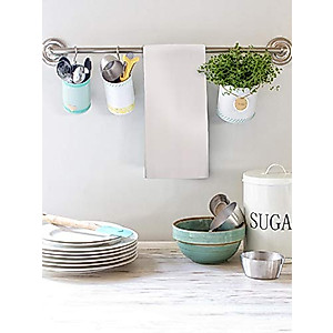 Urban Villa Kitchen Towels Premium Quality 100% Cotton Solid Kitchen Towels Set of 6 Ultra Soft Size 20X30 Inches White Color Kitchen Towel Highly Absorbent Kitchen Towels