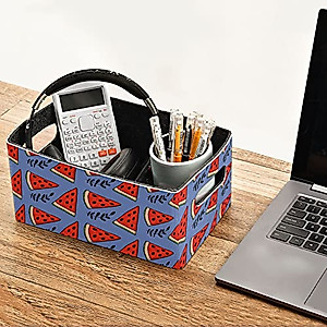 Watermelon Slices Storage Basket Felt Storage Bin Collapsible Towel Storage Toy Storage Box Organizer for Kids Bedroom Magazine