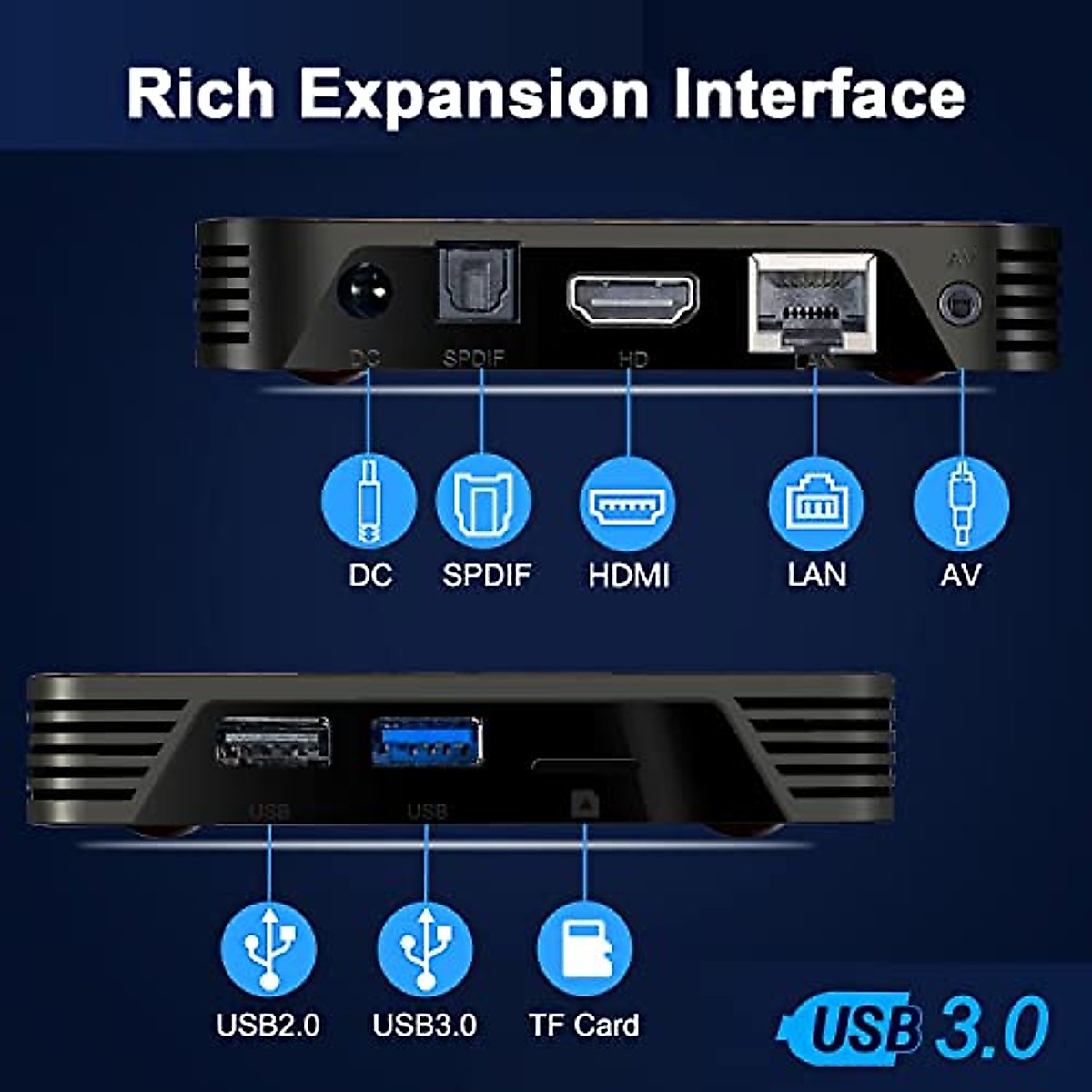 Android TV Box 2023 Android 11.0 TV Box 4GB RAM 64GB ROM 4K RK3318 with 2.4G 5G WiFi Bluetooth 4.0 with Mini Wireless Keyboard Android Box Ethernet LAN USB 3.0 Smart TV Box Android