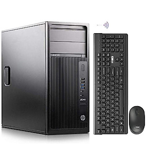 HP Tower Computers PC Workstation Z240,i5 Desktop,16GB Ram,256GB SSD + 2TB HDD,AX210 Built-in WiFi 6E,Windows 10,HDMI,DVI,DP,DVD,NVIDIA GT 1030 2GB,Wireless K&M +TJJ PAD (Renewed)
