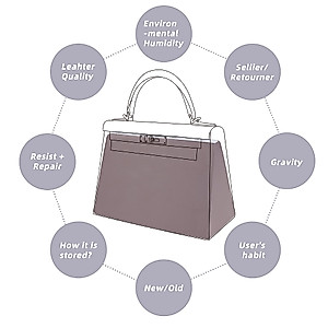 DGAZ Purse Pillow Insert for Luxury Handbags, Memory Foam, Silky Pillow Shaper for Kelly 25/28/32/35 Bags（Konjac purple, KL25）