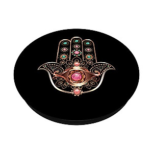 Eye and Hamsa Hand of Fatima Evil Protection Women Wellness PopSockets Swappable PopGrip