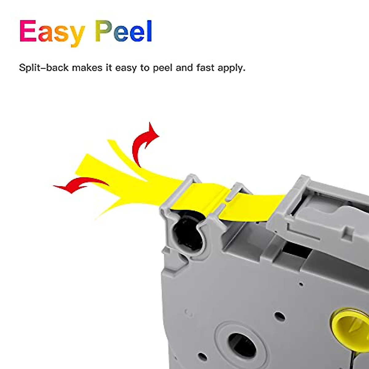 Uniwork TZe-231 7-Pack Compatible Label Tapes Replacement for Brother P Touch TZe231 TZe 231 431 531 631 731 931 P Touch Laminated 12mm 0.47 Inch for Ptouch PT-D210 H110 D400 Label Maker, Multi Color