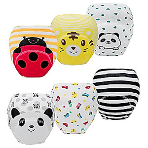 JackLoveBriefs Potty Training Pants for Boys Girls Toddlers,6 Packs Learning Designs Training Underwear Pants(2T) Orange