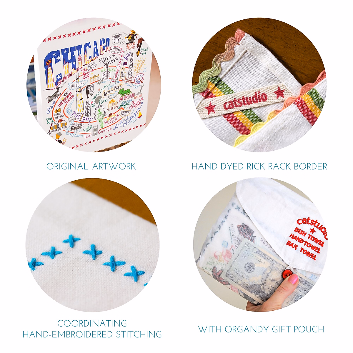 Catstudio New York City Dish & Hand Towel | Great for Kitchen, Bar, & Bathroom