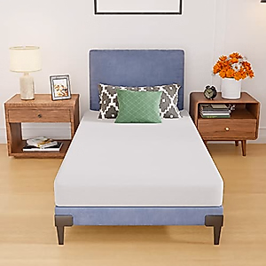 Twin Size Mattress,6 Inch Base Foam Mattress in a Box,Medium-Firm,Pressure Relief&Temperature Regulation,CertiPUR-US Certified,Fiberglass Free，White