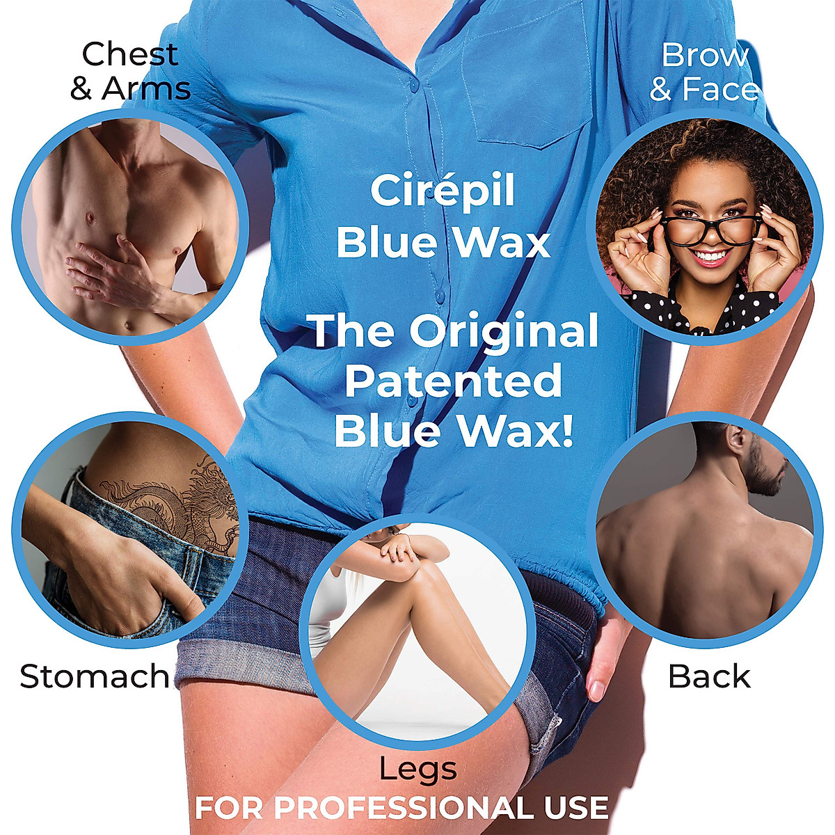 The Blue Bundle - 800g "Blue" Wax Beads + The Purifying Blue Lotion - A perfect waxing time with Cirepil