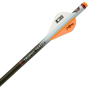 Trophy Taker Shrink Fletch- White Tube / 2 Neon Orange & 1 White Blazer Vanes