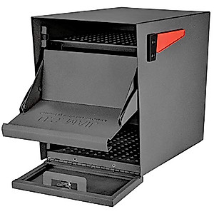 Mail Boss 7205 Package Master Curbside Locking Security Mailbox | Granite 21.5 x 12 x 16.5 inches