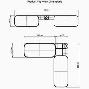 JIFOVER Multifunctional Wall-Mounted U-Shaped Rotating Storage Corner Shelf,Floating Shelves Wall Mounted Shelf,Punching-Free Bathroom Storage Rack (Transparent)
