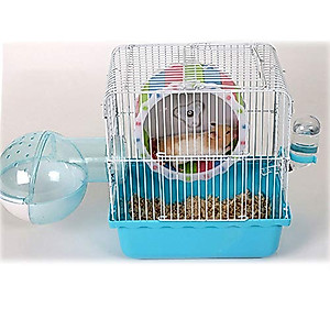 Oncpcare Hamster Exercise Toys Hamster Running Exercise Wheel Hamster Silent Spinner Accessories Adorable Hamster Cage Attachment Options Suits Little Gerbil, Chinchilla