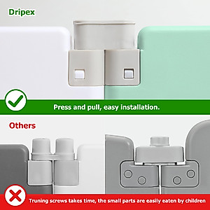 Dripex Baby Playpen, Foldable Playpen for Babies and Toddlers, Adjustable Shape Baby Fence, Safety Play Yard with Gate, Portable Play Area for Indoor or Outdoor (Grey+White,10 Panel)