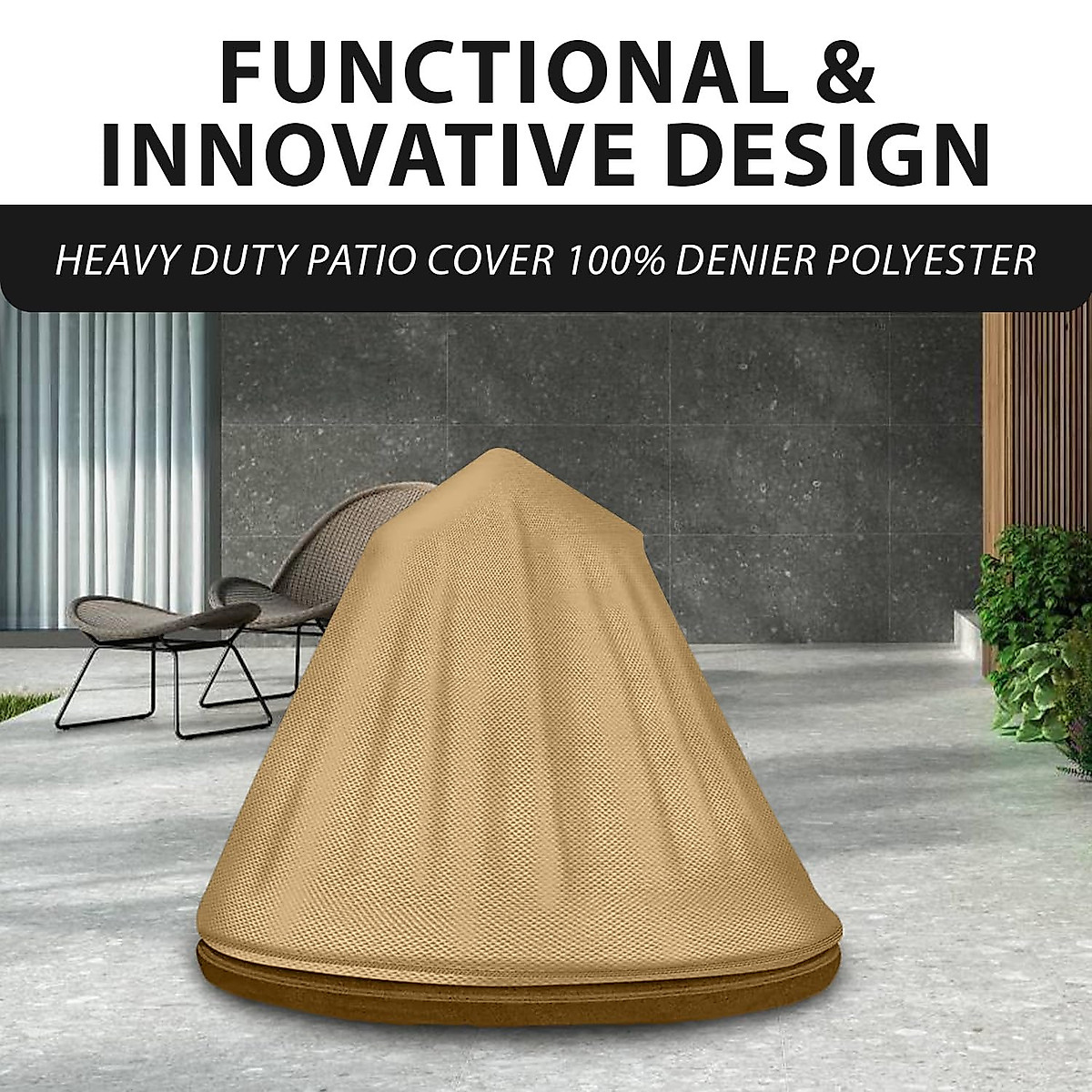 Patio Water Fountain Outdoor – Large Outdoor Fountain Cover - Heavy Duty Furniture 30x30x48 Inches Waterfall Fountain Cover