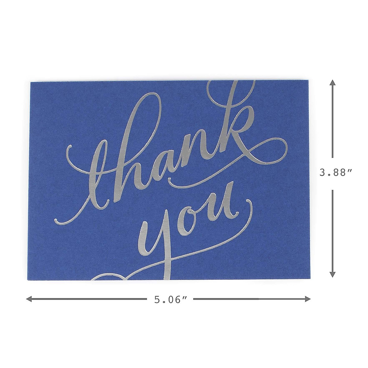 Hallmark Thank You Cards (Silver Foil Script, 40 Thank You Notes and Envelopes)