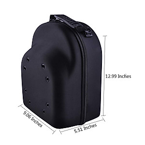 Sanseenia Hat Case for Travel, Hat Storage for Baseball Caps, Caps Carrier with Carry Handle & Shoulder Strap, Baseball Cap Organizer Holder for 6 Hats, Perfect for Traveling and Home Storage