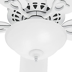 Hunter Fan Company, 53059, 52 inch Astoria White Ceiling Fan with LED Light Kit and Pull Chain