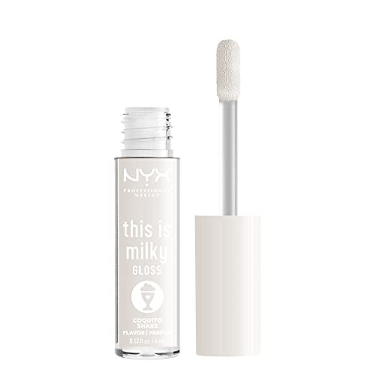NYX PROFESSIONAL MAKEUP This Is Milky Gloss, Lip Gloss with 12 Hour Hydration, Vegan - Coquito Shake (Milky Clear)