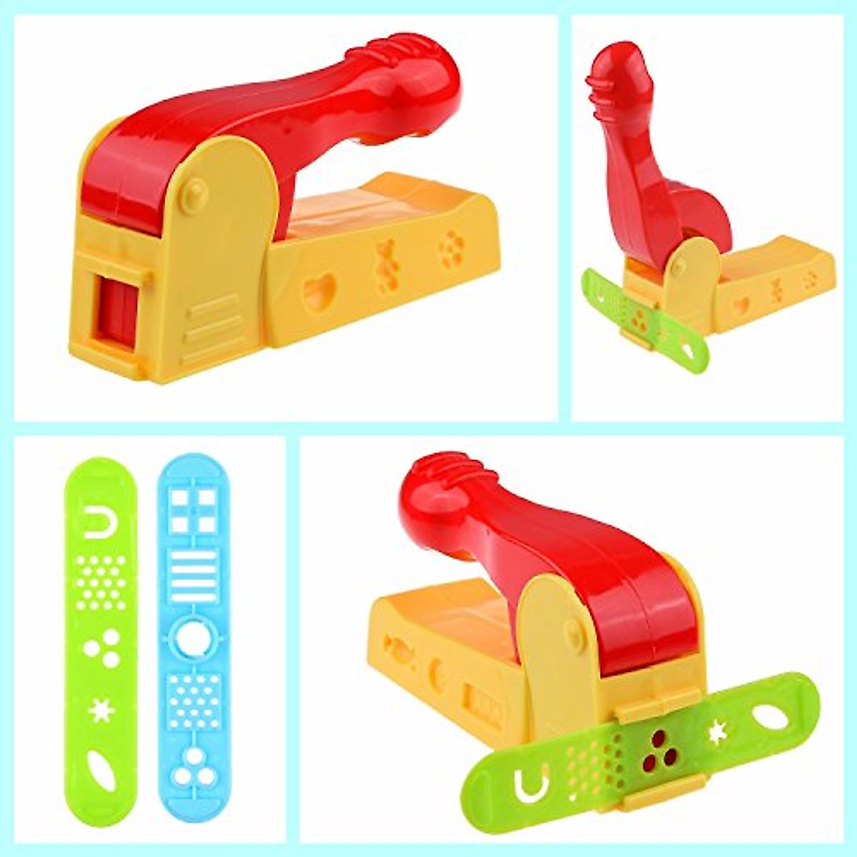 Kare & Kind Set of 9 pcs Smart Dough Tools Kit with Extruder Machine/Extruder Tools (Extruder Machine + Extruder Tools)… (Extruder Machine + Extruder Tools - 9 pcs) (Extruder Machine + Tools - 9 pcs)