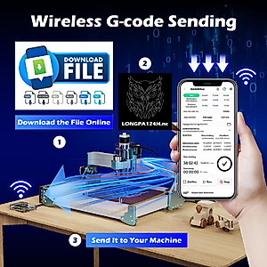 Genmitsu GGW-U232 Wireless Wi-Fi Module Kit, App G-Code Sending, Remote Control and Monitor CNC Milling Machine Offline Controller for PROVerXL 4030, PROVerXL 4030 V2, PROVerXL 6050