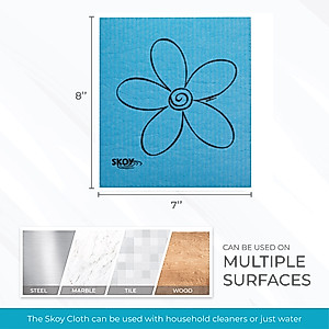 Skoy Cloth, 8-Pack Eco-Friendly and Reusable Swedish Dishcloth, for Kitchen and Household Use, Environmentally Friendly, Plastic-Free, Blue