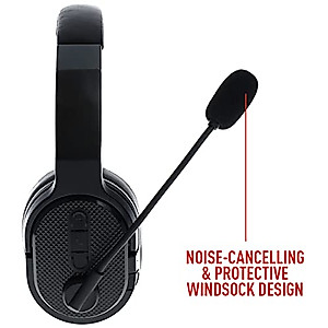 RoadKing RKING4000 Noise Cancelling Bluetooth Headset Mono to Stereo Wireless Headset with Advanced Noise Cancellation, Black