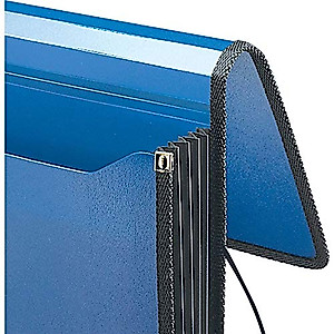 Smead Poly Premium Expanding File Wallet with Closure, 5-1/4" Expansion, Letter Size, Navy Blue (71503)