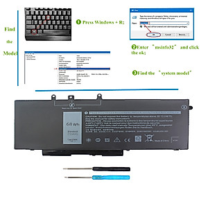 68Wh GJKNX Laptop Battery for Dell Latitude 5580 5480 5280 5490 5590 5491 5591 5288 5488 5495 E5480 E5580 E5490 E5590 E5591 Precision 15 3520 3530 M3520 M3530 GD1JP 5YHR4 451-BBZG DY9NT 0DY9NT 0GD1JP