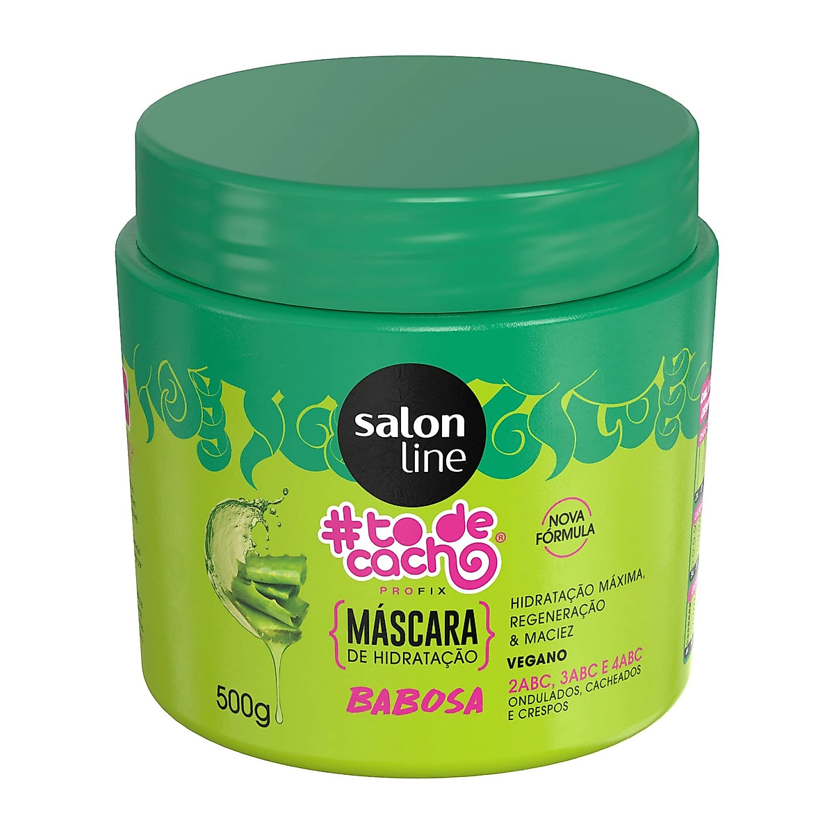 Linha Tratamento (#ToDeCacho) Salon Line - Mascara de Babosa (Alerta Salvacao) 500 Gr - (Salon Line Treatment (#IHaveCurls) Collection - Aloe Vera Mascara (Rescue Alert) Net 17.63 Oz)