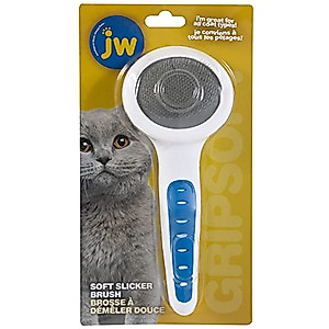 Petmate GripSoft Cat Brush, White/ Blue, One Size