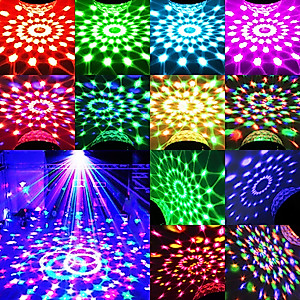 JYX Disco Light, Sound Activated Party Light, Magic Strobe Light RGB LED 7 Modes Disco Ball for Home Parties and Wedding Show