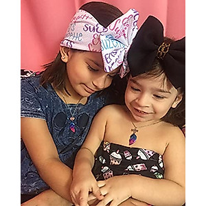 MJartoria BFF Necklace for 2-Split Heart Best Friends Forever Rainbow Colored Mermaid Tail Pendant Friendship Gifts Girls Best Friend Necklace