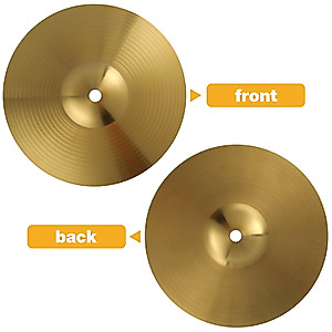 Hi Hat Cymbals Crash/Ride Cymbal Brass Sturdy Hi-hat Cymbal for Drum Players Percussion Drum, 8 Inches