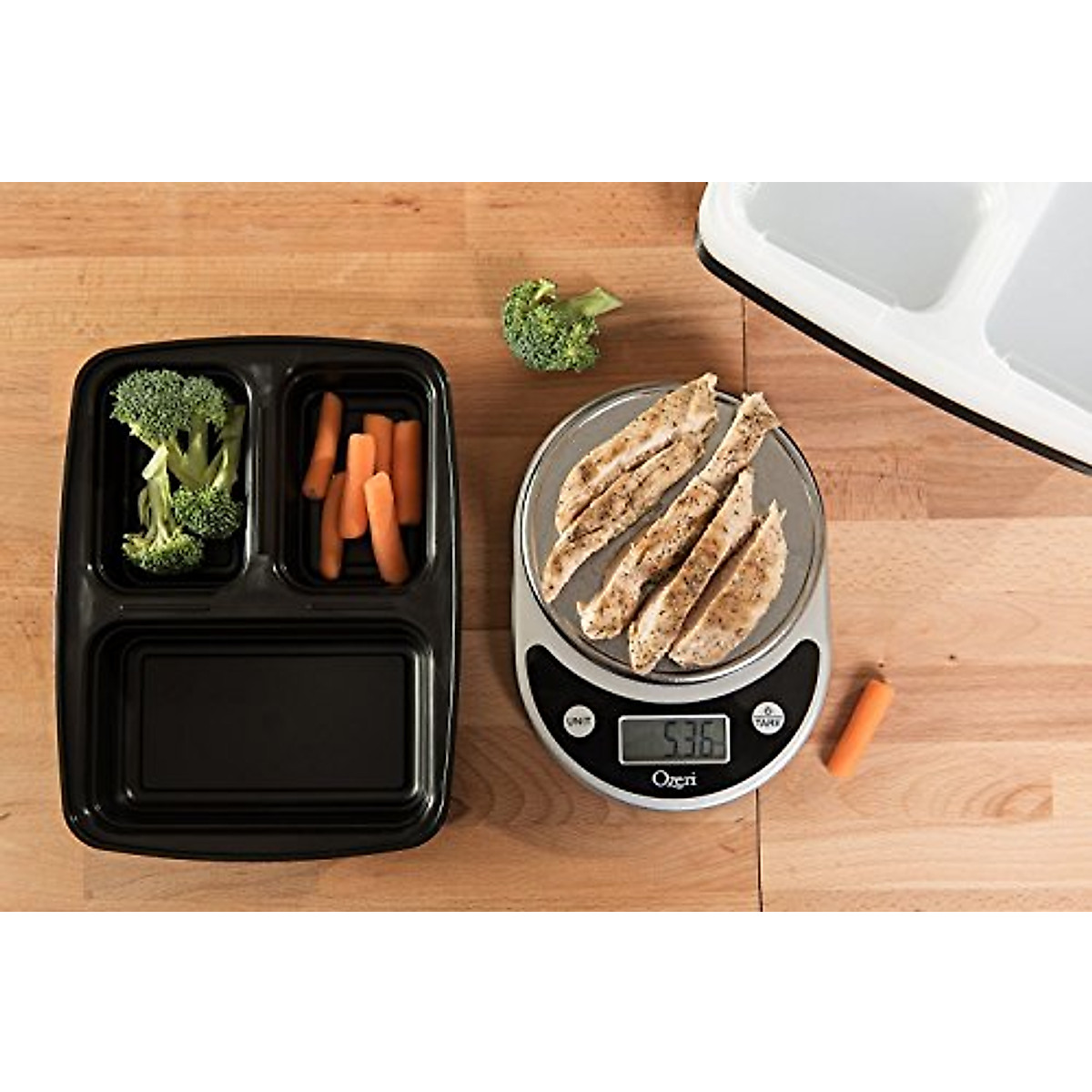 Meal Prep Haven 3 Compartment Airtight Lid Food Containers, 32 oz, Multicolored