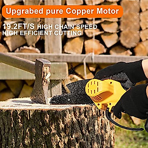 Mini Chainsaw 6 Inch, Battery Powered Brushless Cordless Mini Chainsaw With 2 x 2000mAh Rechargeable Battery, Portable One-Handed Handheld Small Electric Chainsaw for Tree Trimming Wood Cutting