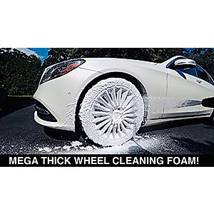 AUTO FANATIC Professional Foaming Wheel Cleaner - Wheel & Rim Cleaner for Car, Motorcycle, RV, SUV & Truck - Chemical Free Concentrated Formula Makes 4 Gallons - Use with Foam Cannon or Foam Sprayer