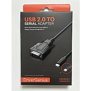 DriverGenius USB C to Serial RS232 DB9 Adapter Cable with 3 x LED Indicators - Prolific PL2303 - Compatible for Windows 11, macOS Sequoia 15.1.1 (USB232A-B-C, 3ft/1m)