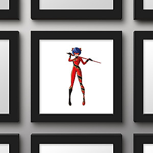 Trends International Gallery Pops Miraculous: Tales of Ladybug & Cat Noir - Kaolong Wall Art Wall Poster, 12.00" x 12.00", Black Frame Version